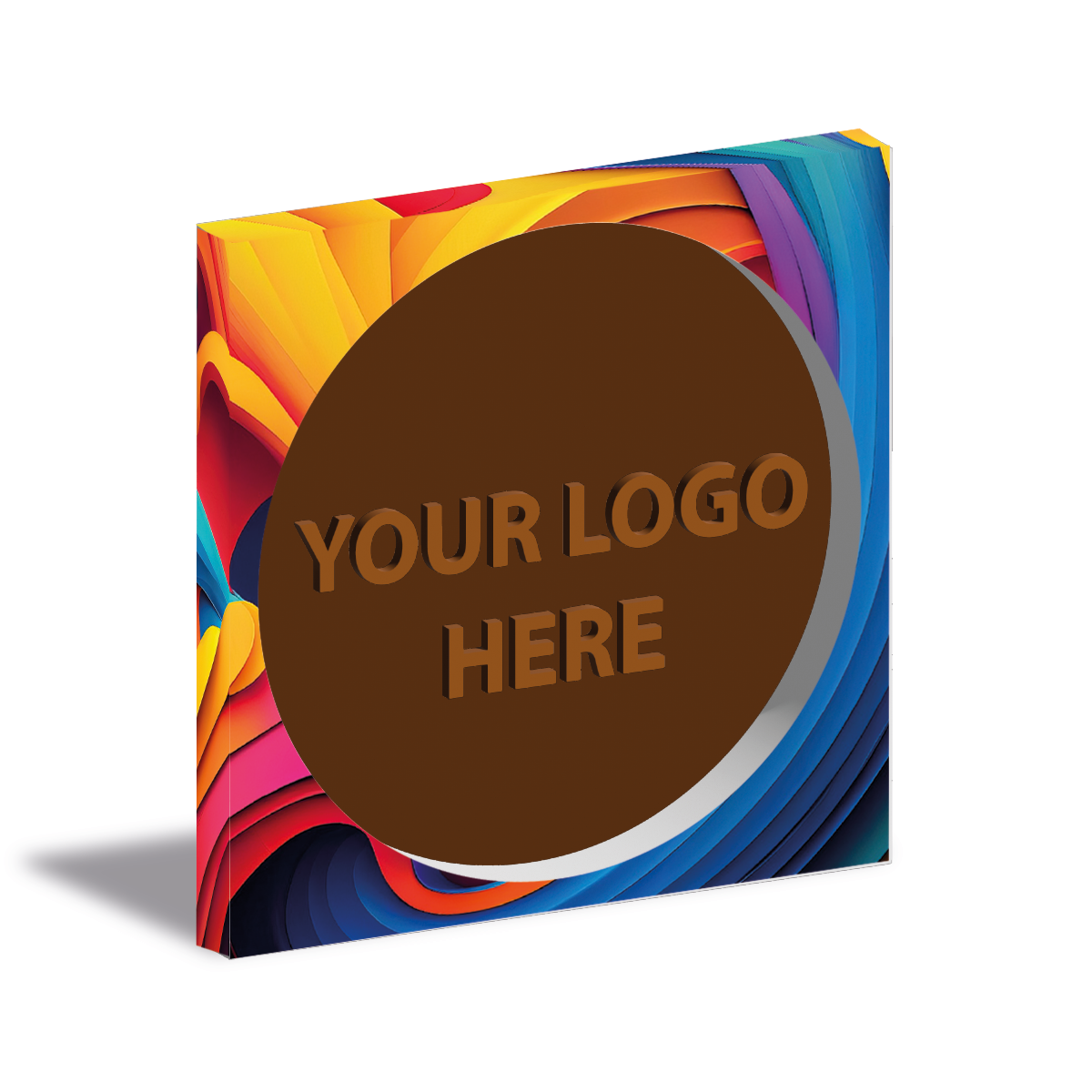 Eco Window Disc Box Milk Chocolate Disc 100mm – Black and White London®