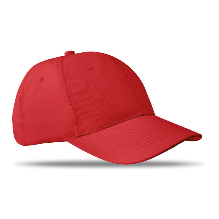 6 Panel Cotton Twill Baseball Cap in Red – Black and White London®