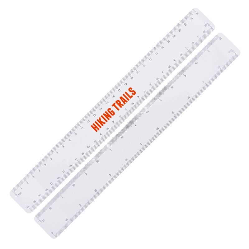 30cm Ultra Thin Scale Ruler – Black and White London