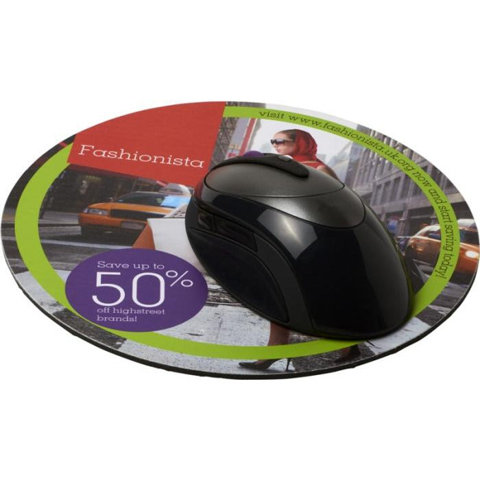 Round Mouse Mat – Black and White London