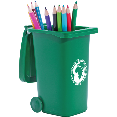 Recycled Wheelie Bin Pen Pot – Black and White London